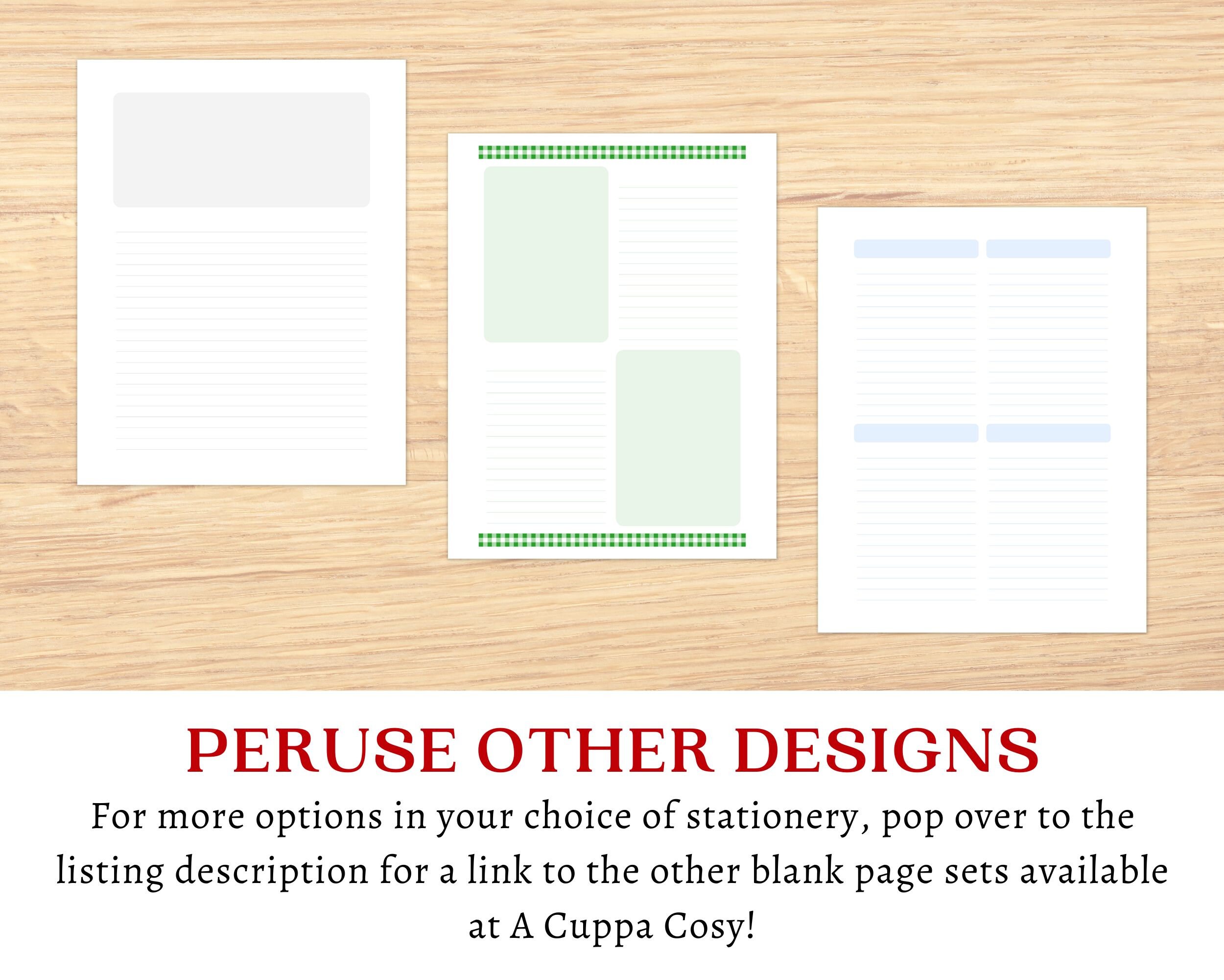 Printable Red Stationery Digital Notebook Pastel Study Notes Lined ...