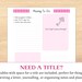 Printable Pink Gingham Note Paper | Blank Pages | Checklist Templates ...