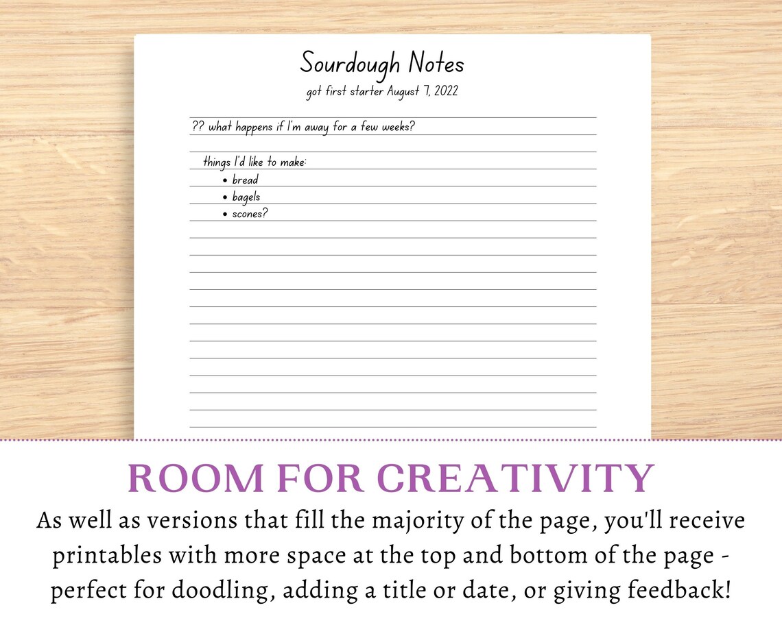 Lined Paper Printable | Letter, Half Letter, A5, A4 Lined Paper ...