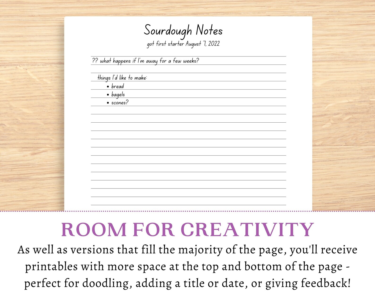 Lined Paper Printable | Letter, Half Letter, A5, A4 Lined Paper ...