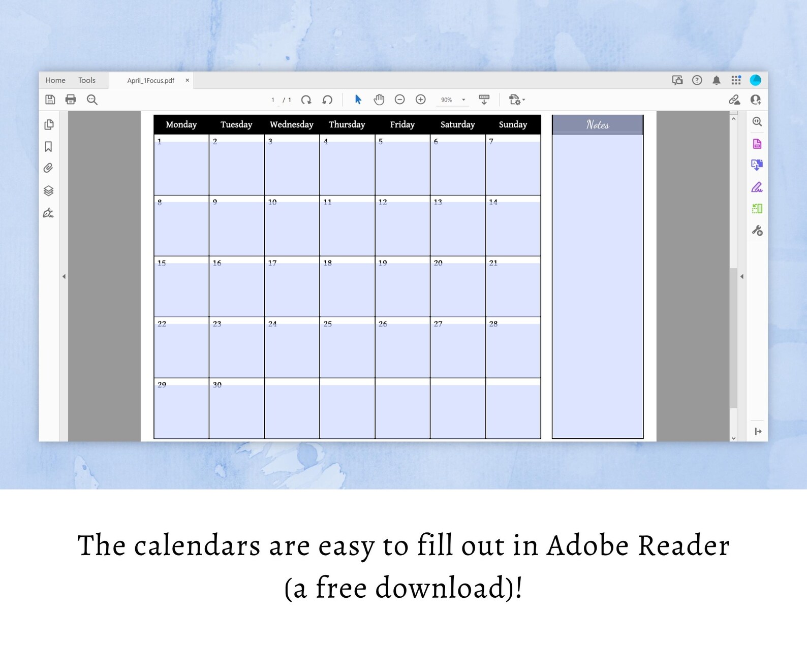 Printable 2026 Calendar With Notes | Minimalist Fillable Printable ...