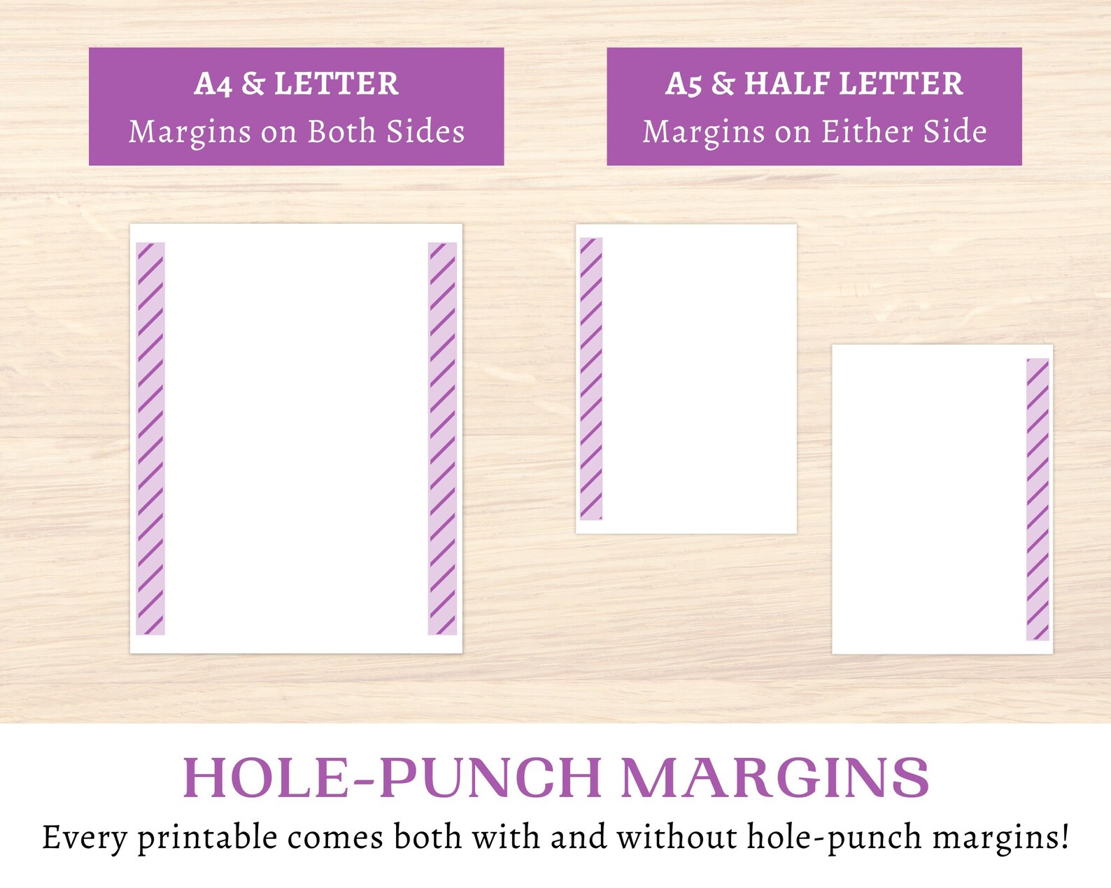 Lined Paper Printable | Letter, Half Letter, A5, A4 Lined Paper ...