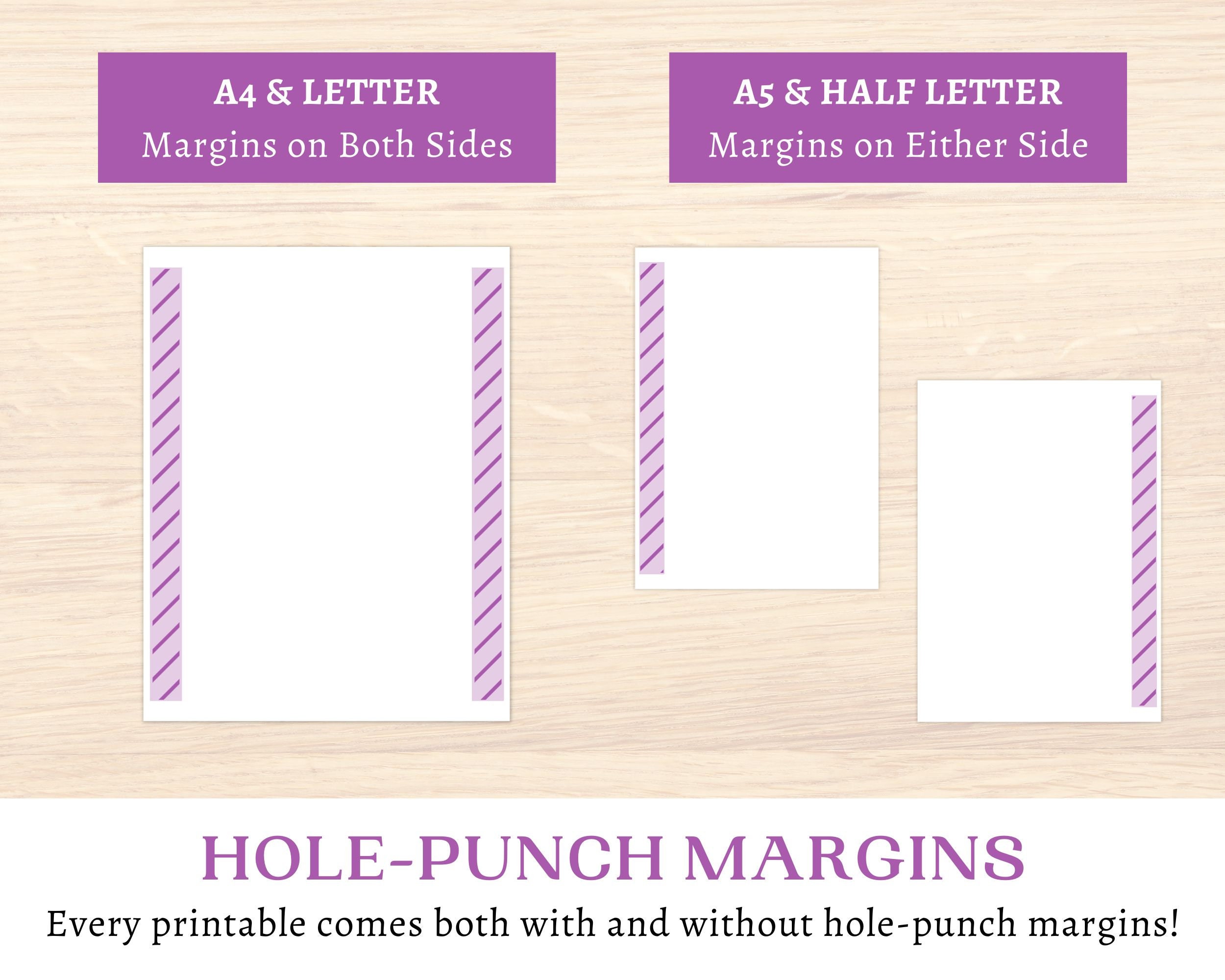 Lined Paper Printable | Letter, Half Letter, A5, A4 Lined Paper ...