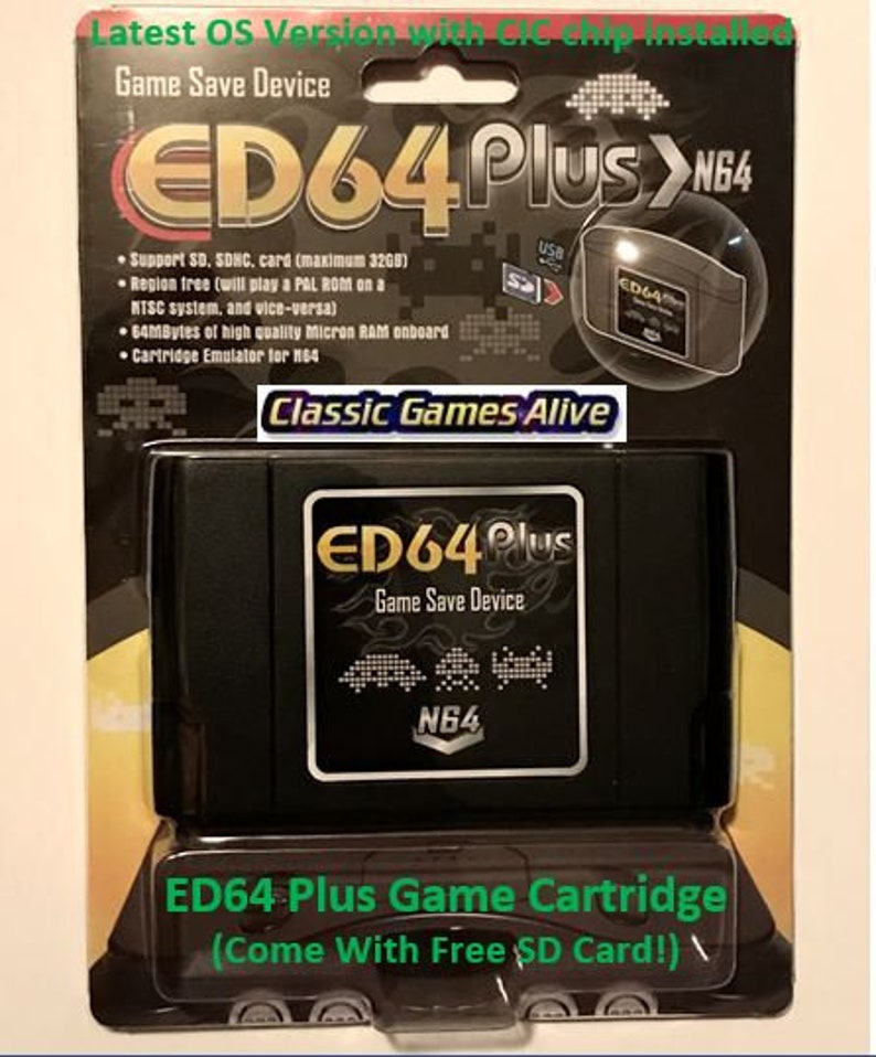 N64 ED64 Plus 16GB SD card for us eu& jp N64 console PAL/ | Etsy