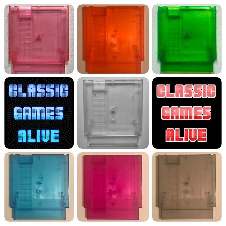 NES Replacement Case Cartridge Shell Transparent COLORS 8 | Etsy