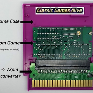 Famicom 60 Pin to NES 72 Pin Adaptor Converter - for NES Console (7 ...