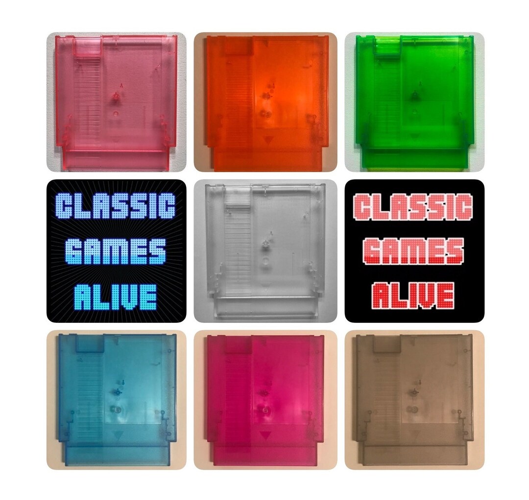 NES Replacement Case Cartridge Shell Transparent COLORS 8 - Etsy