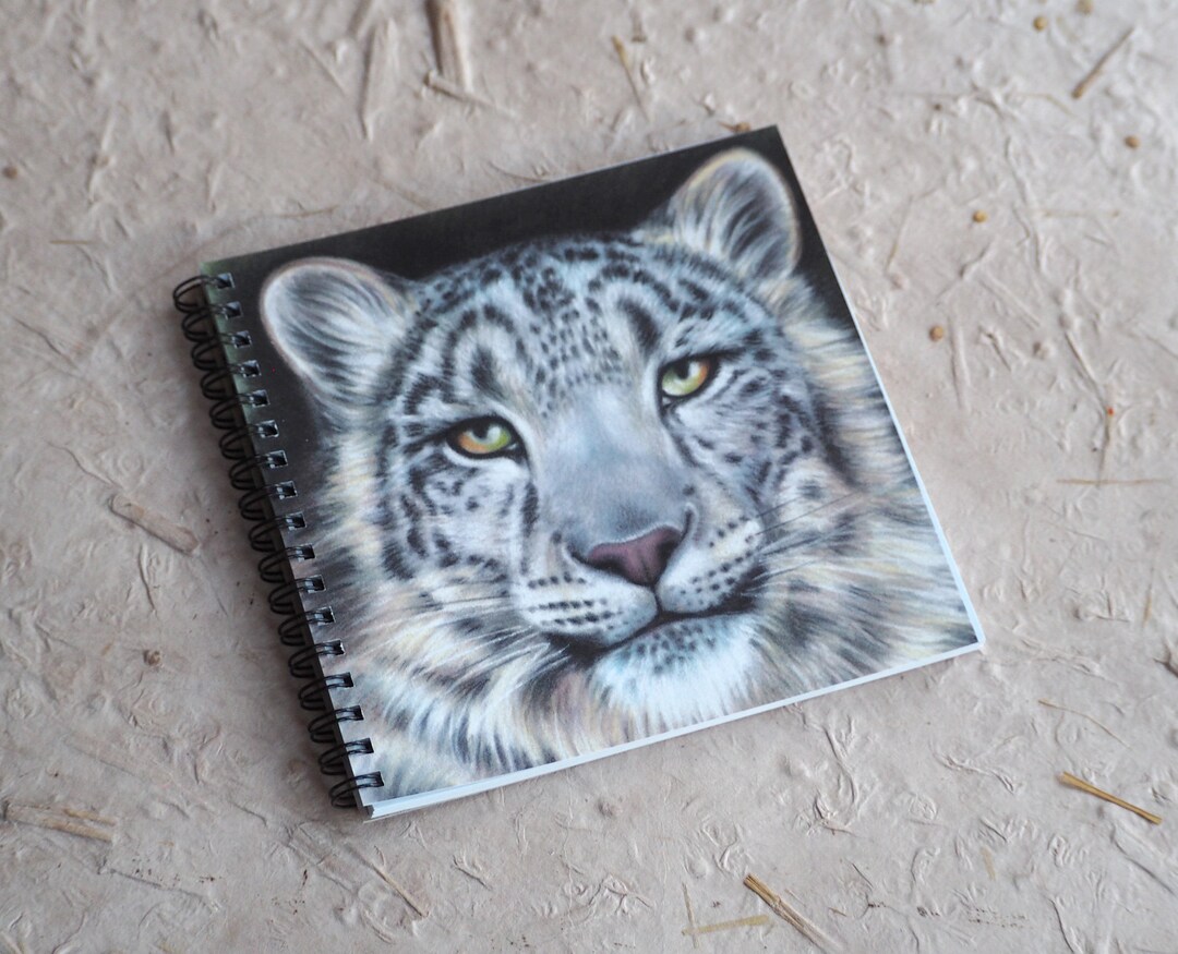 Snow Leopard A5 Sq. Lined Notebook - Etsy