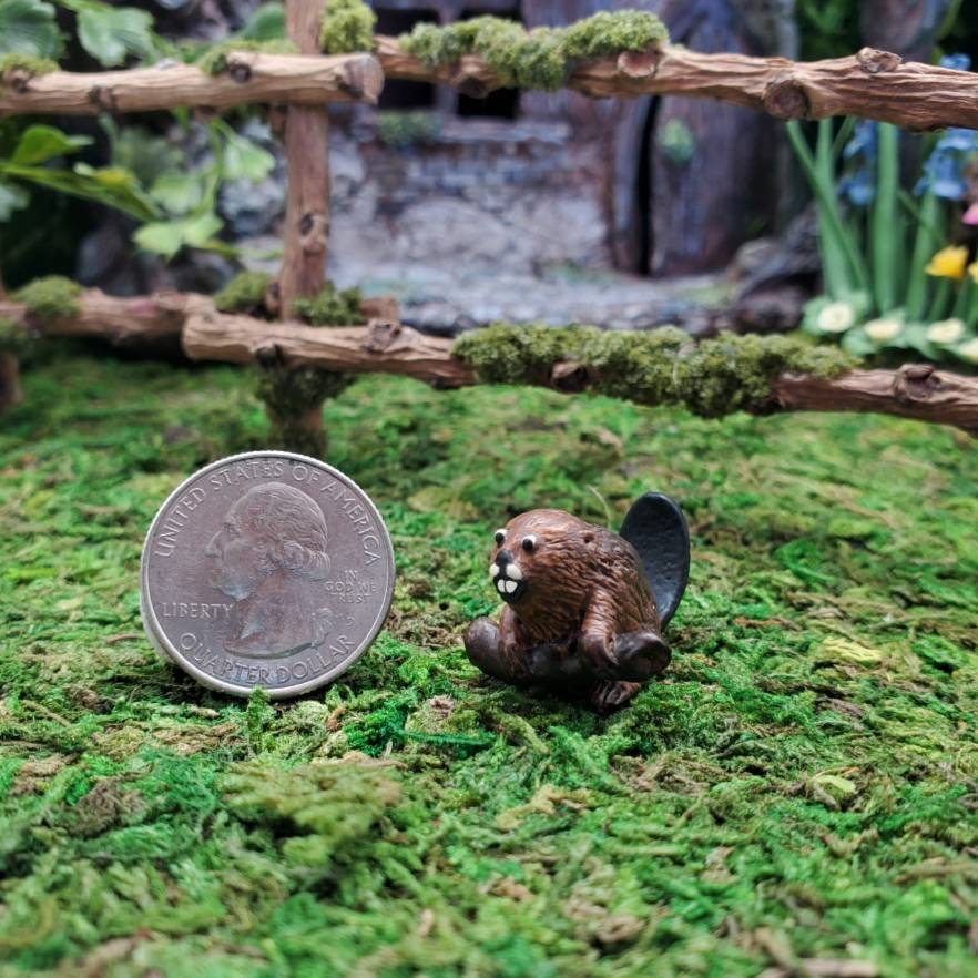 Benny The BeaverFairy Garden Tiny Fairy Animals Miniature | Etsy