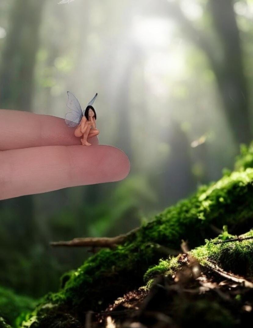 Miniature Fairy Figurine, Whimsical Resin Garden Decor, Hand Painted ...