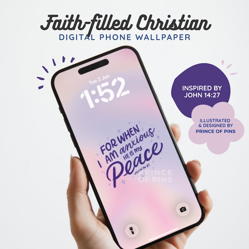 John 14:27 Christian Wallpaper | Bible Verse Phone Lock Screen ...