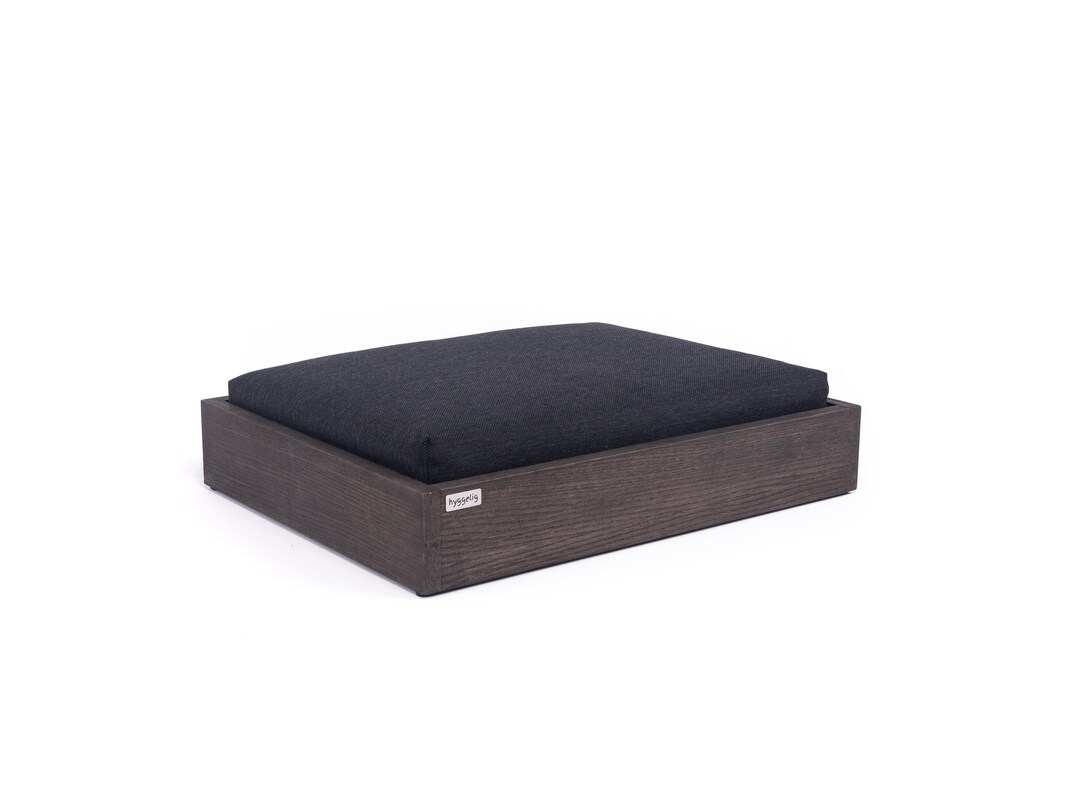 Black Wooden Dog Bed for Modern Apartments & Hotels, Luxury Dog ...