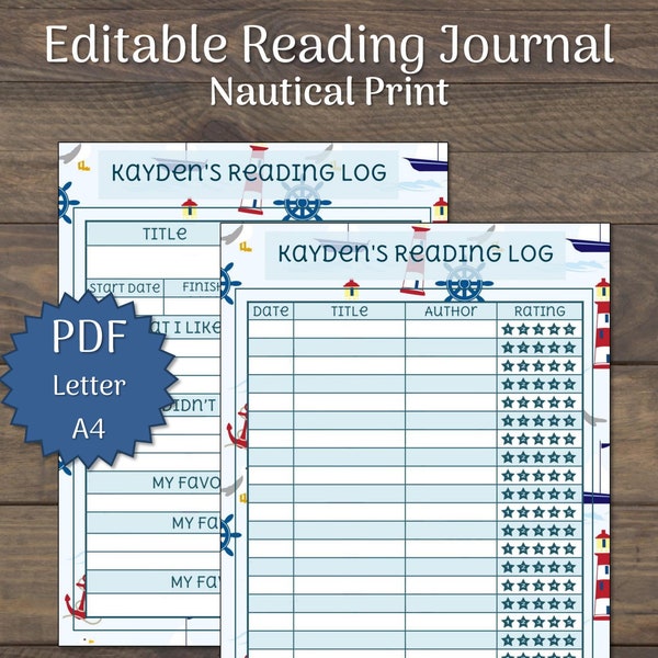 Nautical Log Book - Etsy