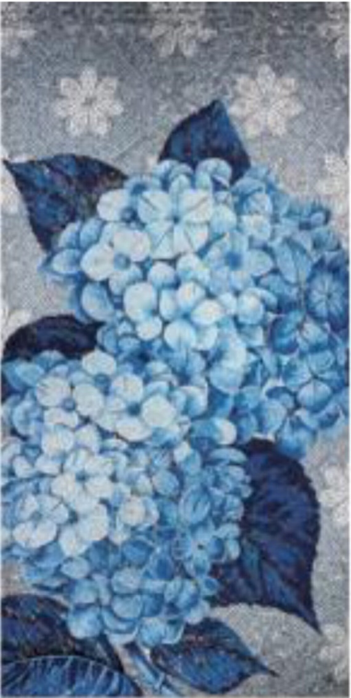 Hydrangea Blue or Green Petals Glass Tile Mosaic - Wall Art - Wall ...