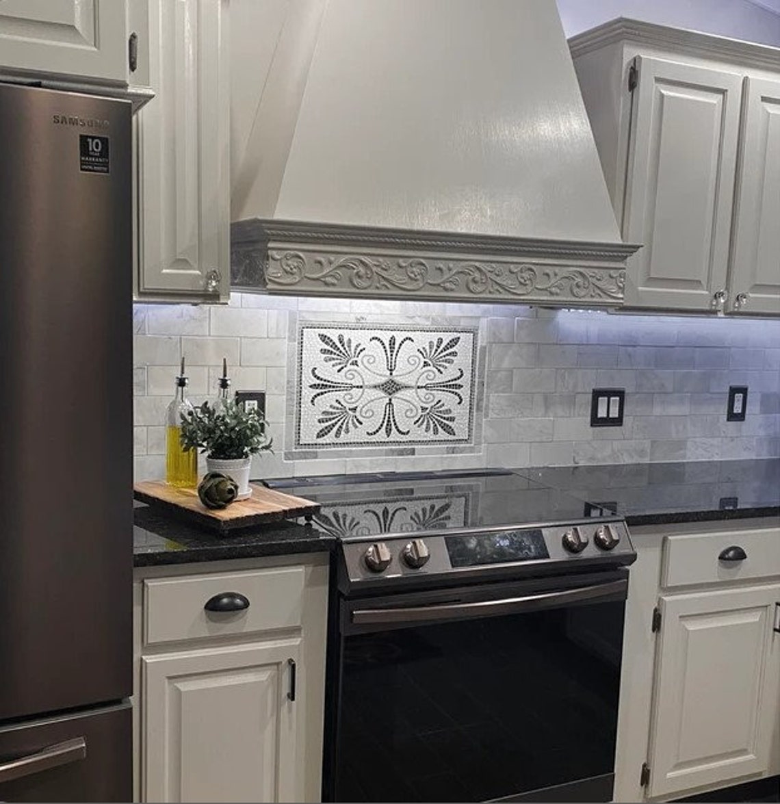 Kitchen Mosaic Mural-anastasia Mural Glass Tile Mosaic Wall - Etsy