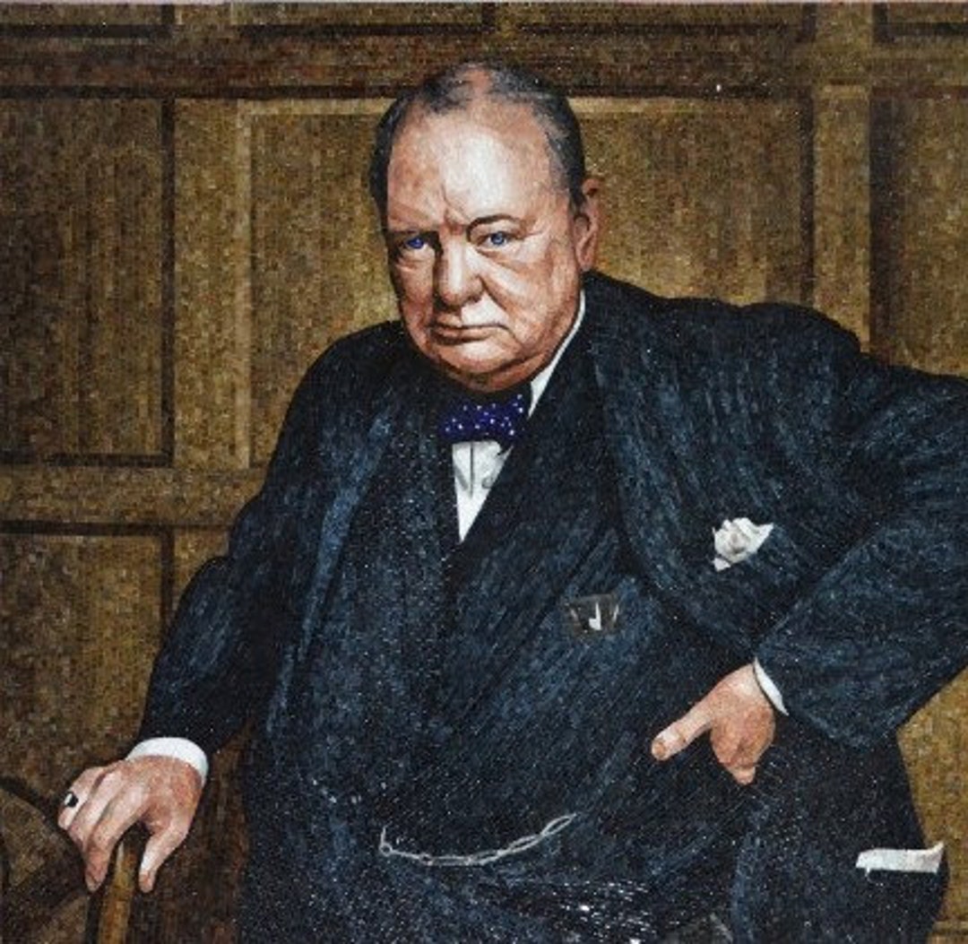 Winston Churchill-glass Tile Mosaic - Wall Art - Wall Decor Backsplash ...