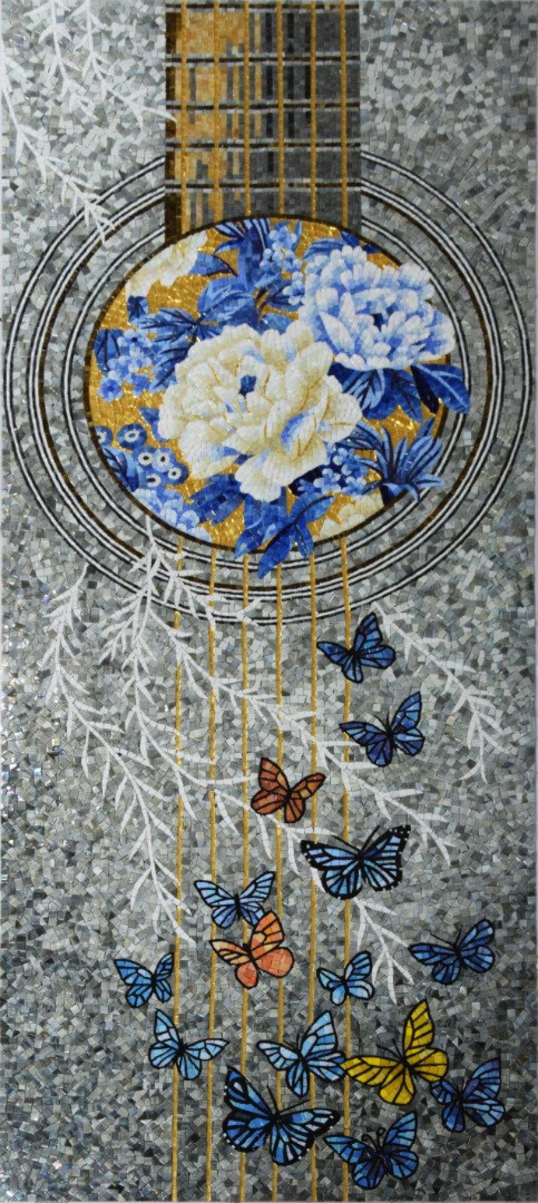 Ericka -glass Tile Mosaic - Wall Art - Wall Decor Backsplash - Wall ...