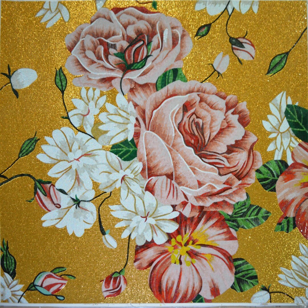 Genevieve -naturally Mural - Glass Tile Mosaic - Wall Art - Wall Decor ...