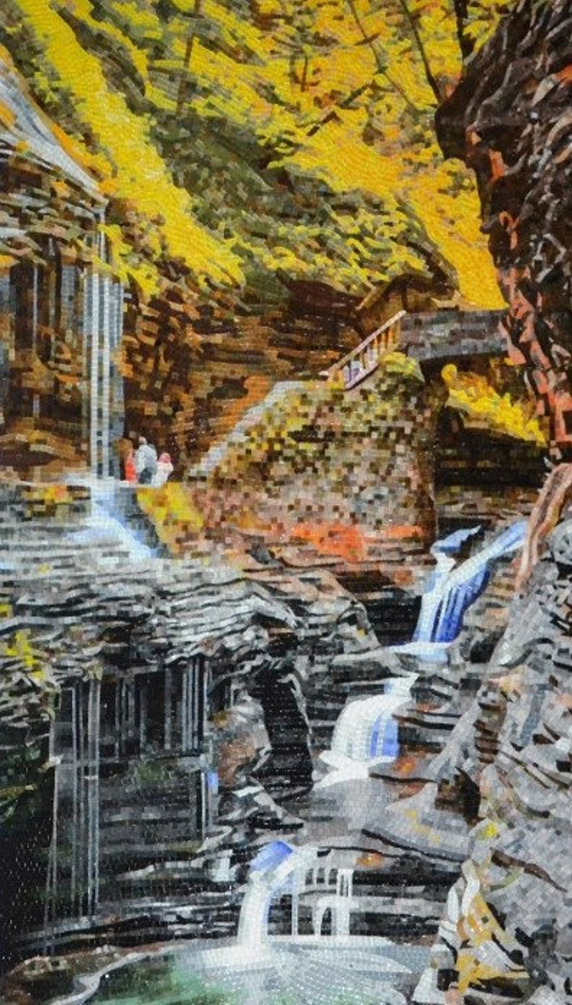 Waterfall-glass Tile Mosaic - Wall Art - Wall Decor Backsplash - Wall ...