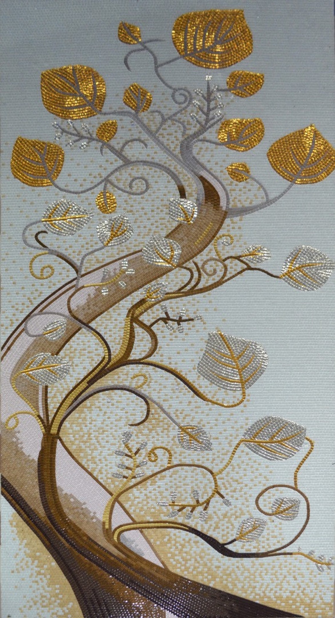 Ivy-glass Tile Mosaic Wall Art Wall Decor Backsplash - Etsy