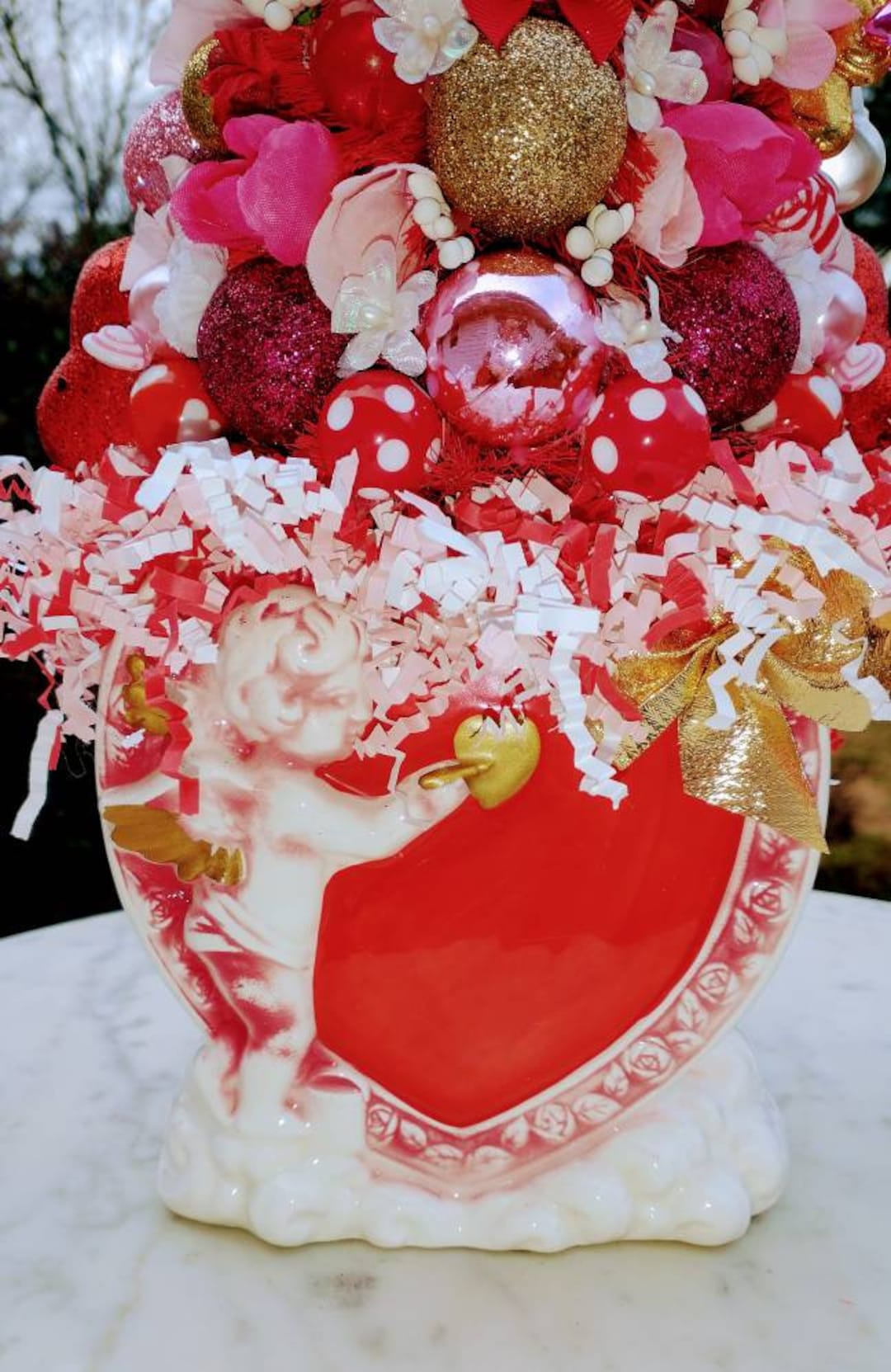 Vintage Lefton's Cupid Planter, Valentine's Shabby Chic, Ceramic Cupid ...