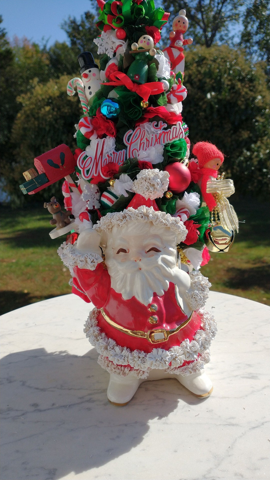 Mid-century Ceramic Napcoware Santa Planter With Spaghetti Trim S413A ...