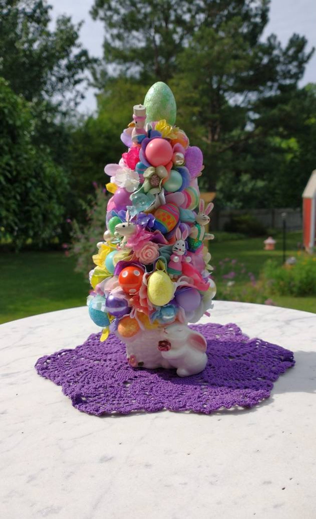 Avon Easter Sunny Bunny Series Easter Bottle Brush Tree in Sunny Bunny ...