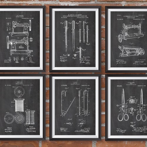Sewing Patent Art Sewing Machine Poster Sewing Poster Dress | Etsy