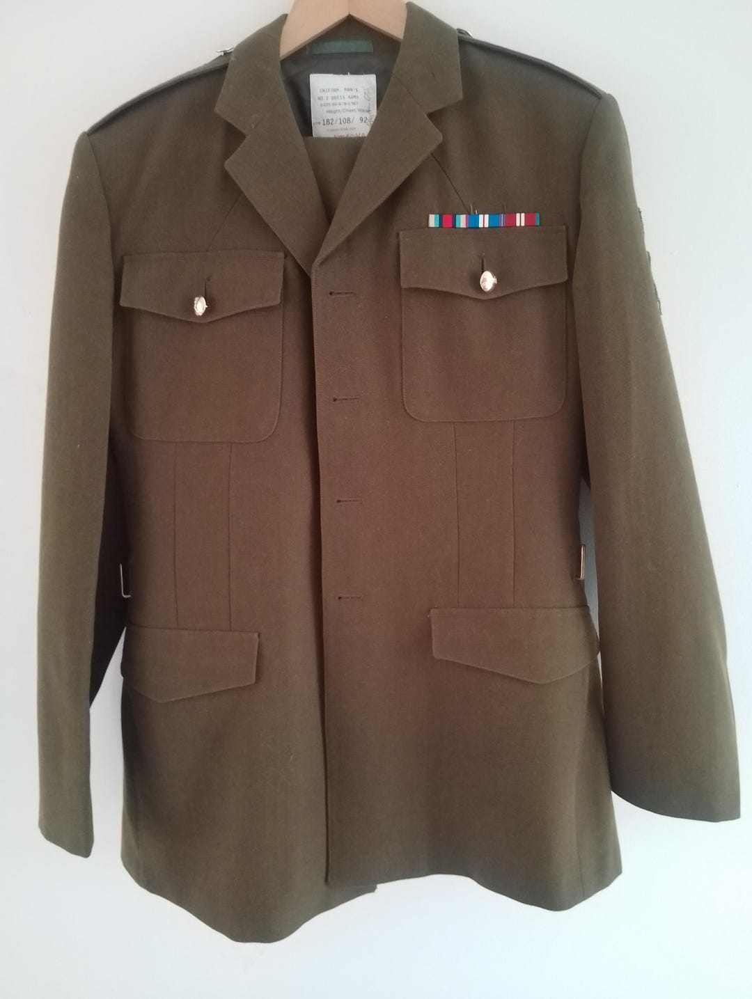British Army Man's No 2 Uniform, 4 Piece, Jacket, Trousers, Shirt & Tie ...