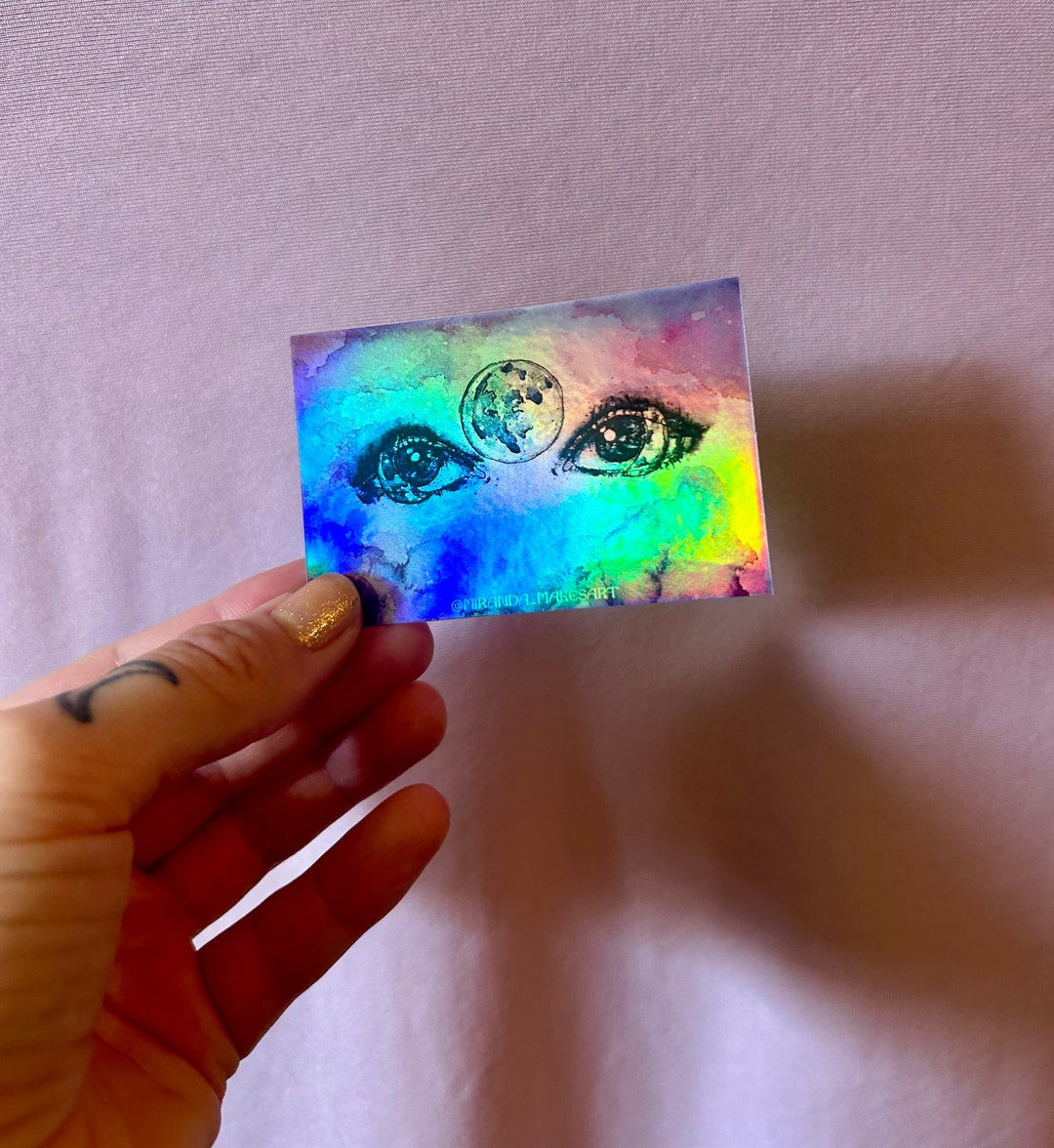 Celestial Eyes Holographic Sticker - Etsy