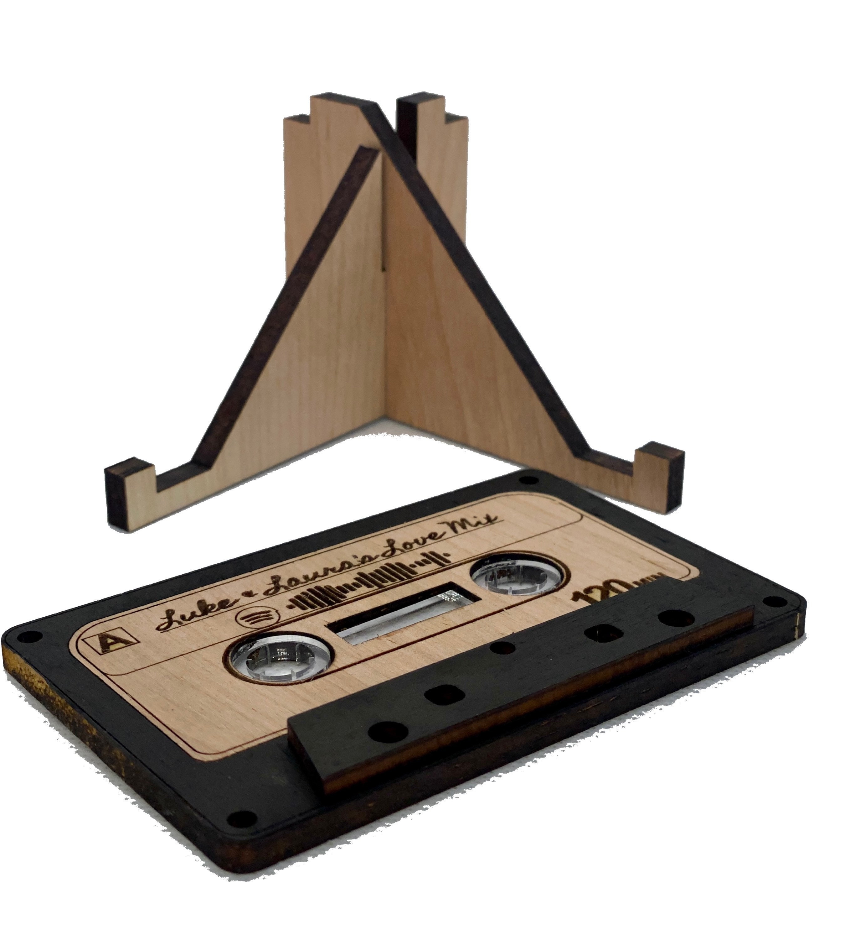 Retro Spotify Mixtape/ engraved/ wooden/ cassette tape/ | Etsy