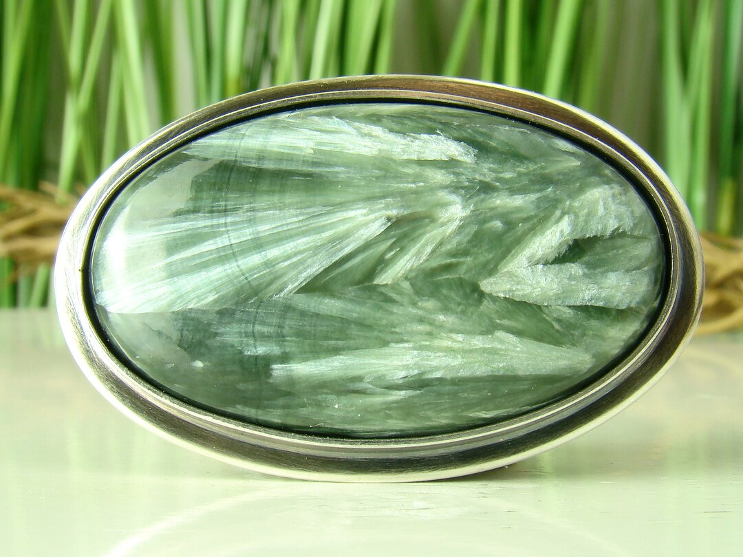 Seraphinite Ring, Sterling Silver 925,oxidised,handmade,coctail Ring ...