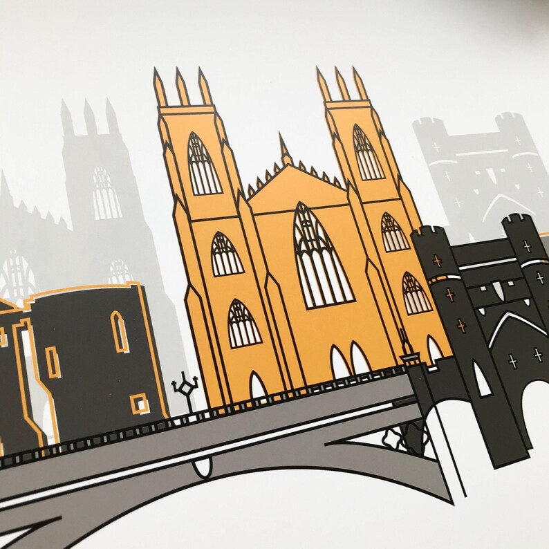 York England UK Skyline/landmarks Art Print - Etsy UK