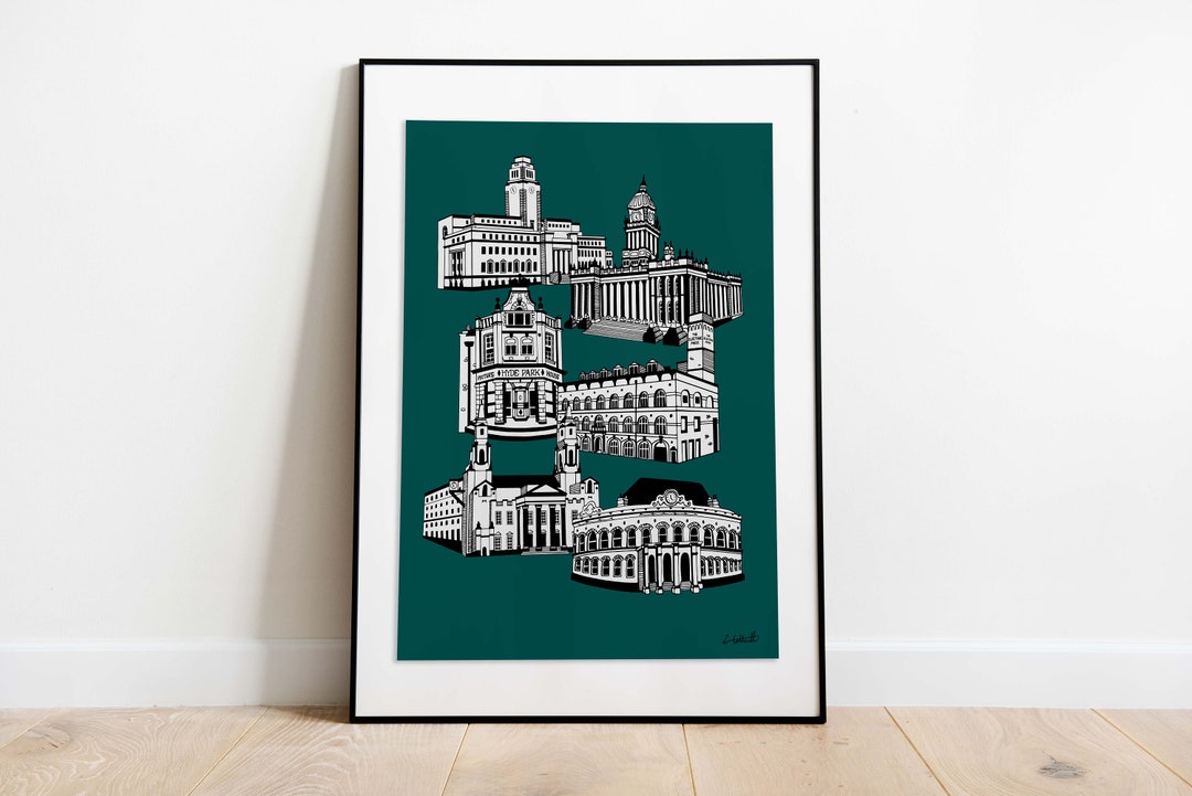 Leeds Landmarks Art Print - Etsy