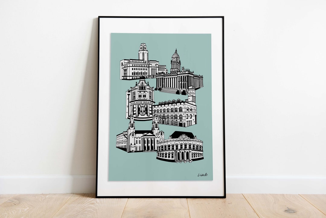 Leeds Landmarks Art Print - Etsy