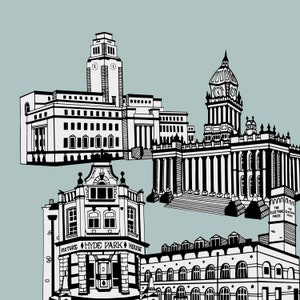 Leeds Landmarks Art Print - Etsy