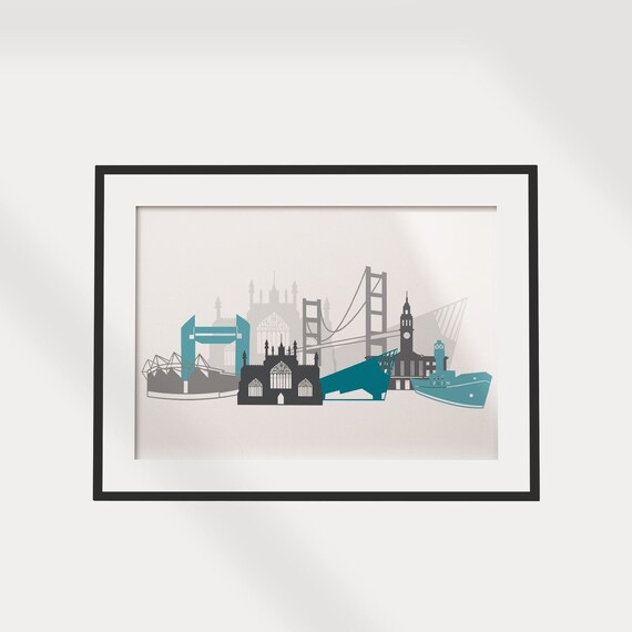 Hull Skyline/landmarks Art Print | Etsy UK