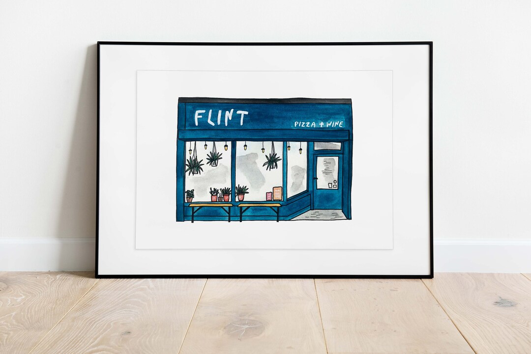 Flint Pizza, Newcastle Upon Tyne Art Print - Etsy UK