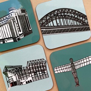 Set of 4 Newcastle Upon Tyne Landmarks Coasters - Etsy UK