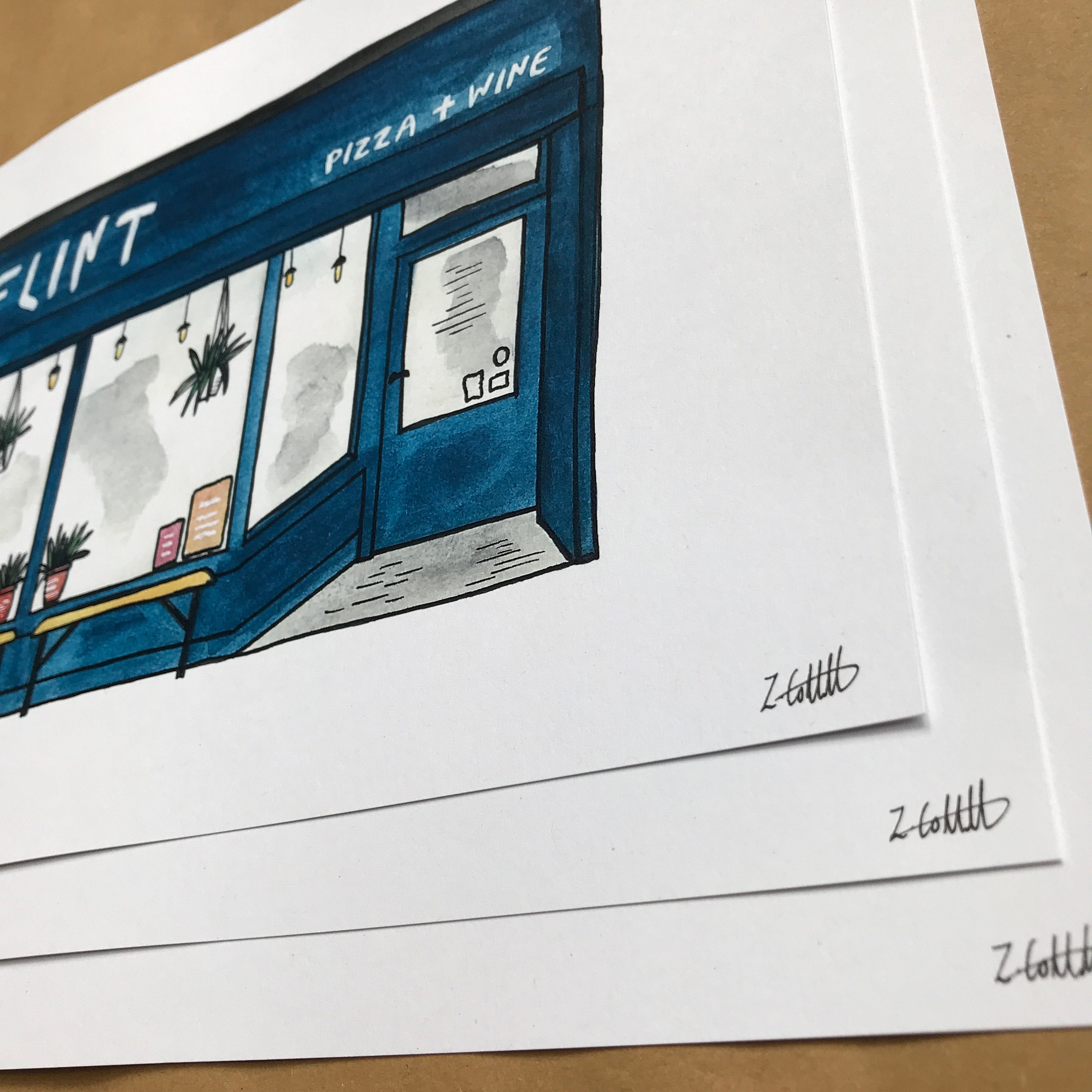 Flint Pizza Newcastle Upon Tyne Art Print - Etsy UK