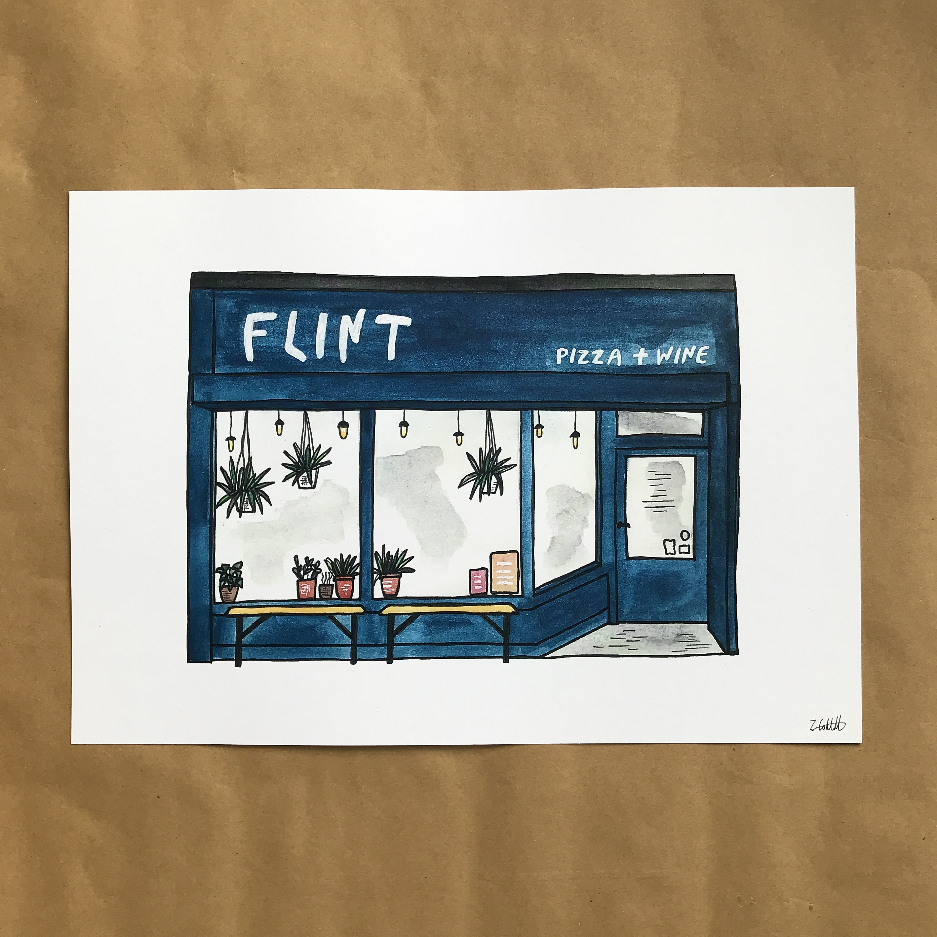 Flint Pizza Newcastle Upon Tyne Art Print - Etsy UK