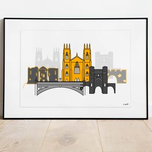 York England UK Skyline/landmarks Art Print - Etsy UK