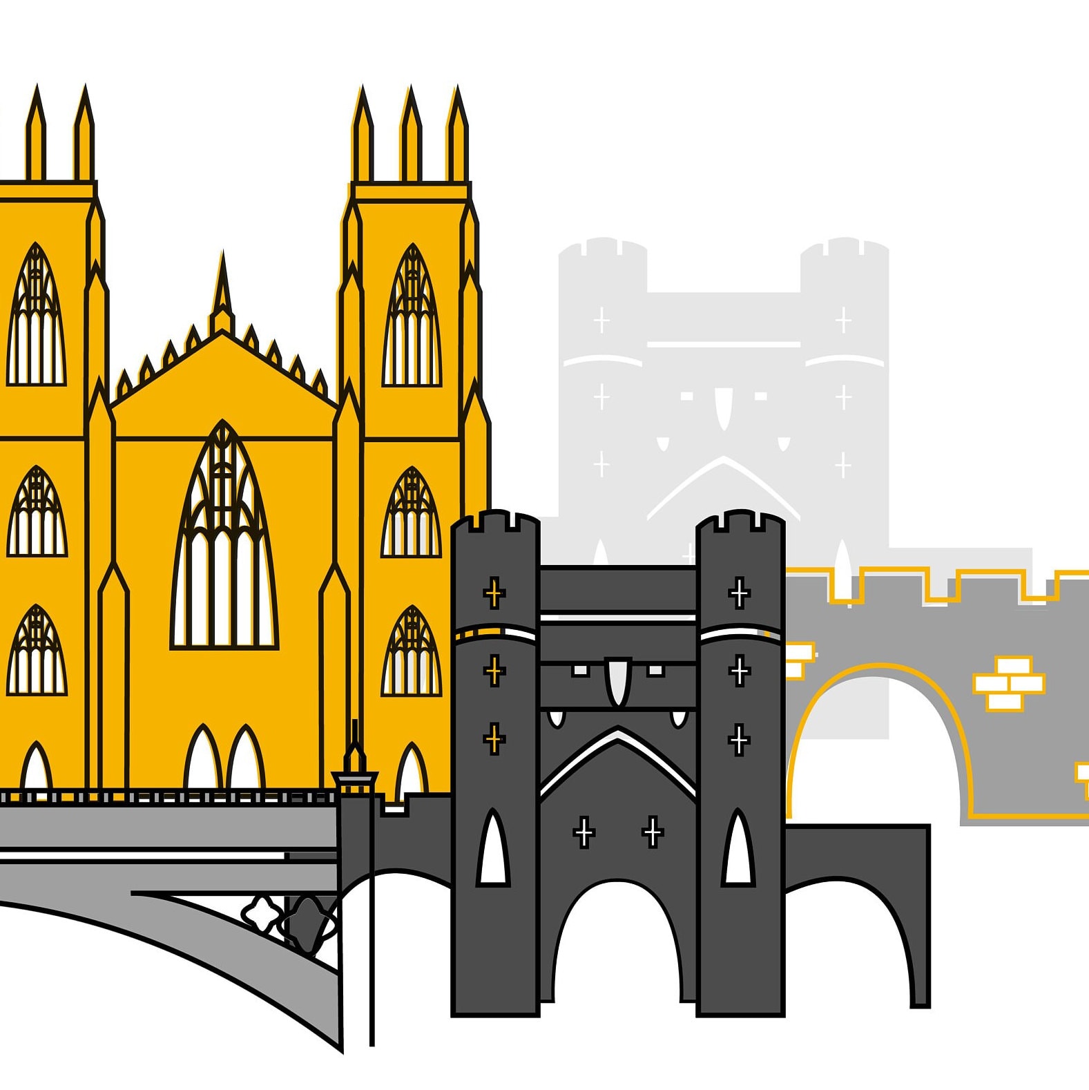 York England UK Skyline/landmarks Art Print - Etsy UK
