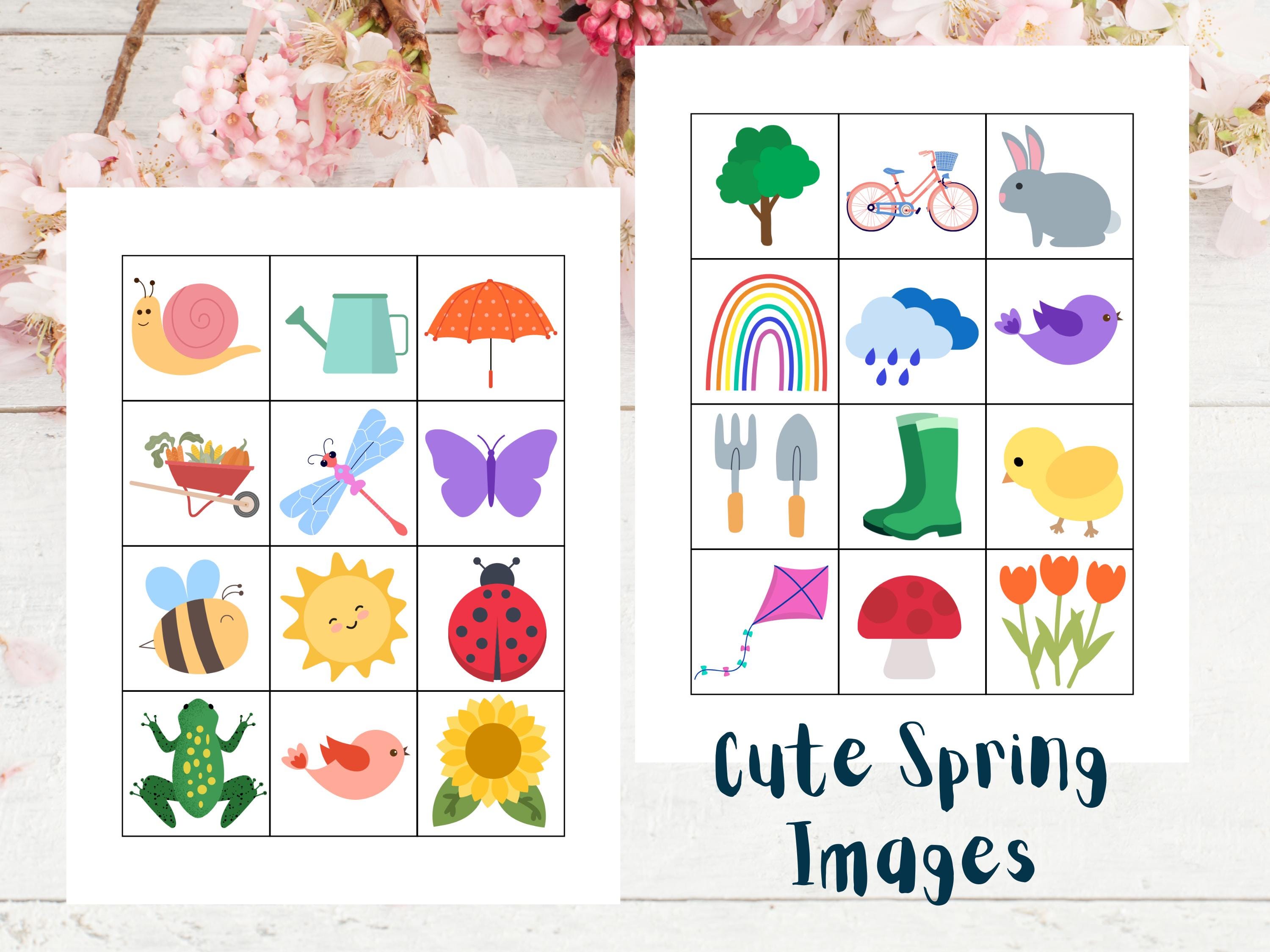 Springtime Printable - Easter Spring Memory Game - Instant Download ...