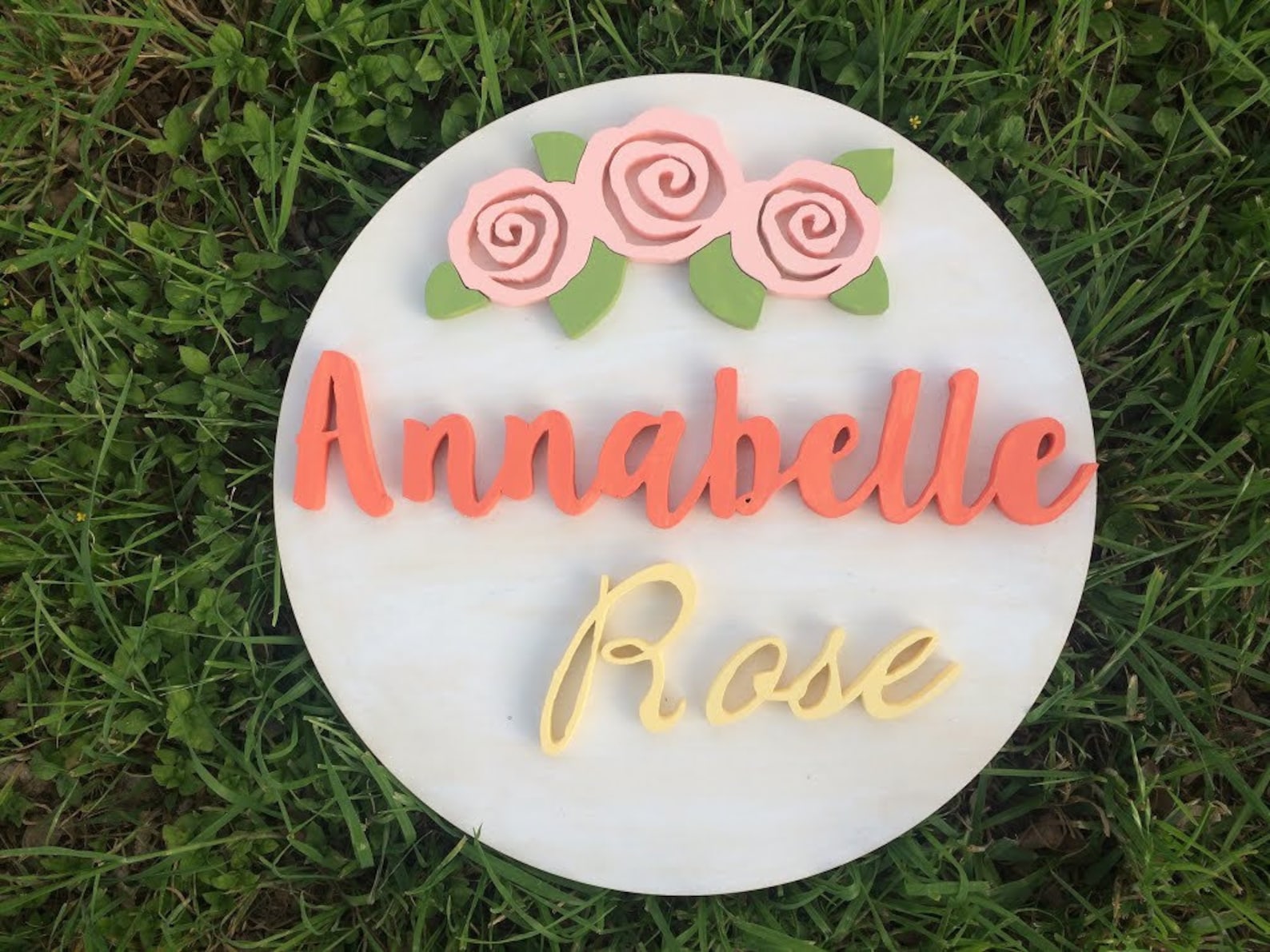 23 Custom Rose Set Name Sign Personalized Wood Decor | Etsy