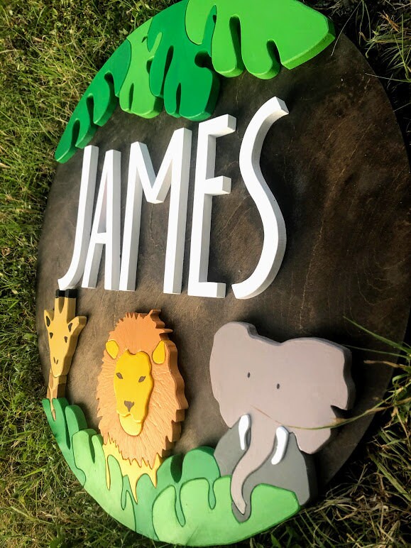 23 Safari Theme Sign NO LETTER LIMIT Wild Animals | Etsy