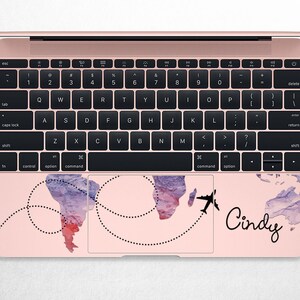 World Map Mac Pro 13 Inch Stone Print A1932 Travel Mac Book - Etsy