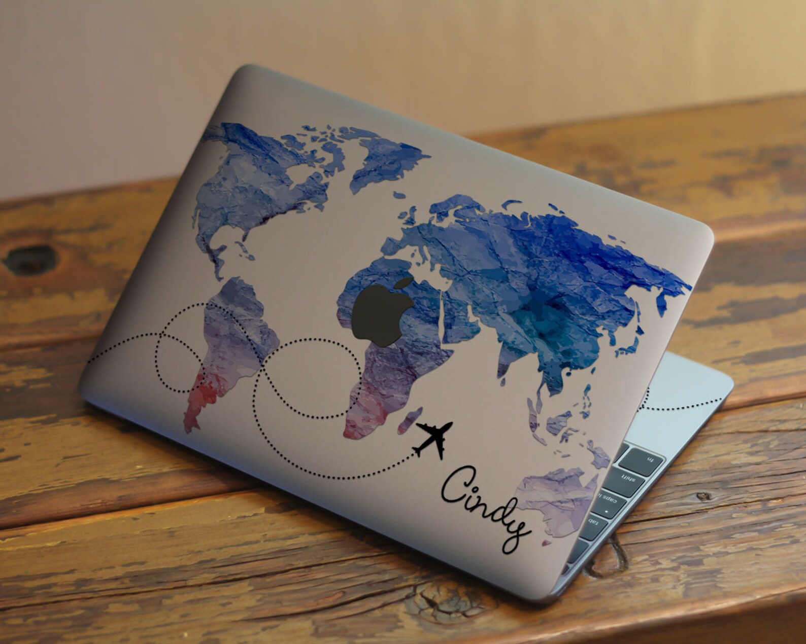 World Map Mac Pro 13 Inch Stone Print A1932 Travel Mac Book - Etsy