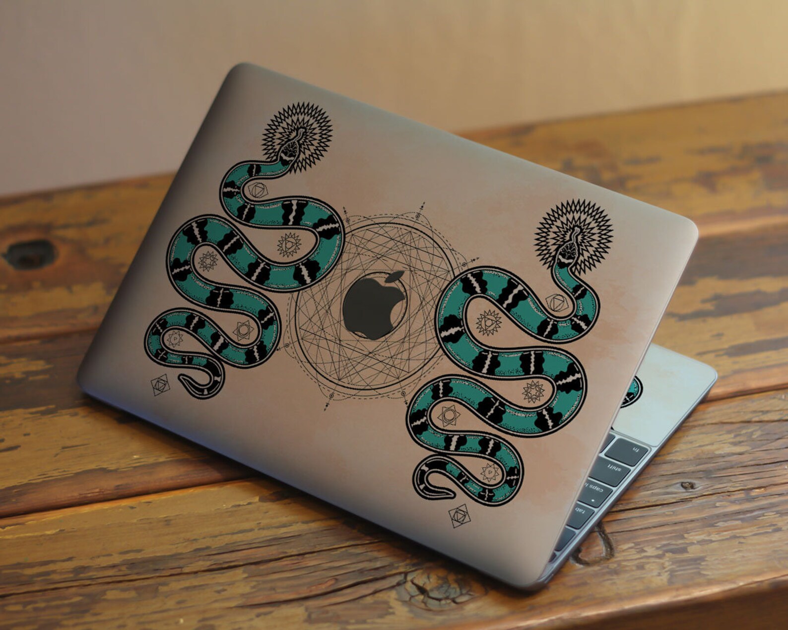 Serpent Snake Mac pro skin Mandala decal MacBook air A1932 | Etsy