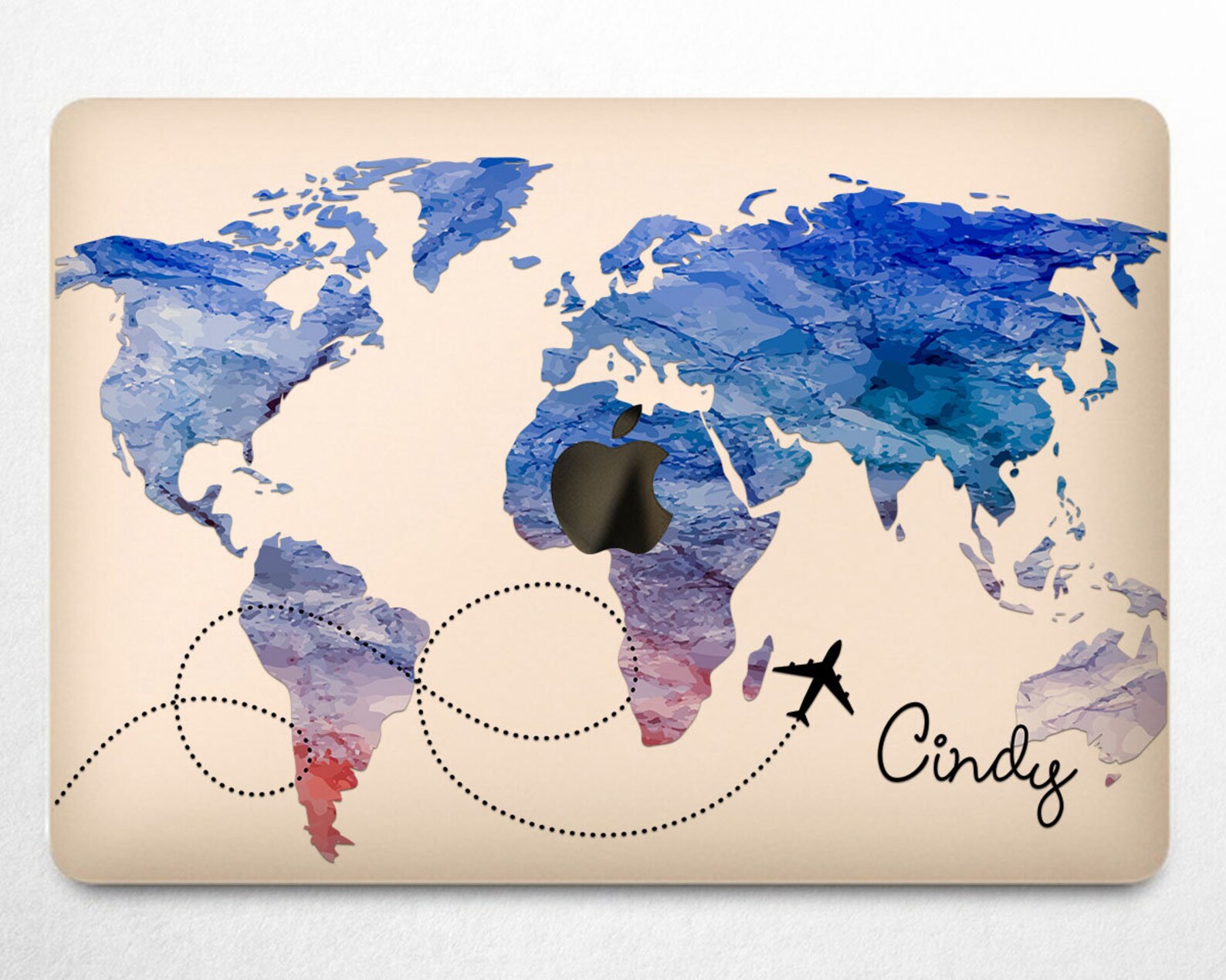 World Map Mac Pro 13 Inch Stone Print A1932 Travel Mac Book - Etsy
